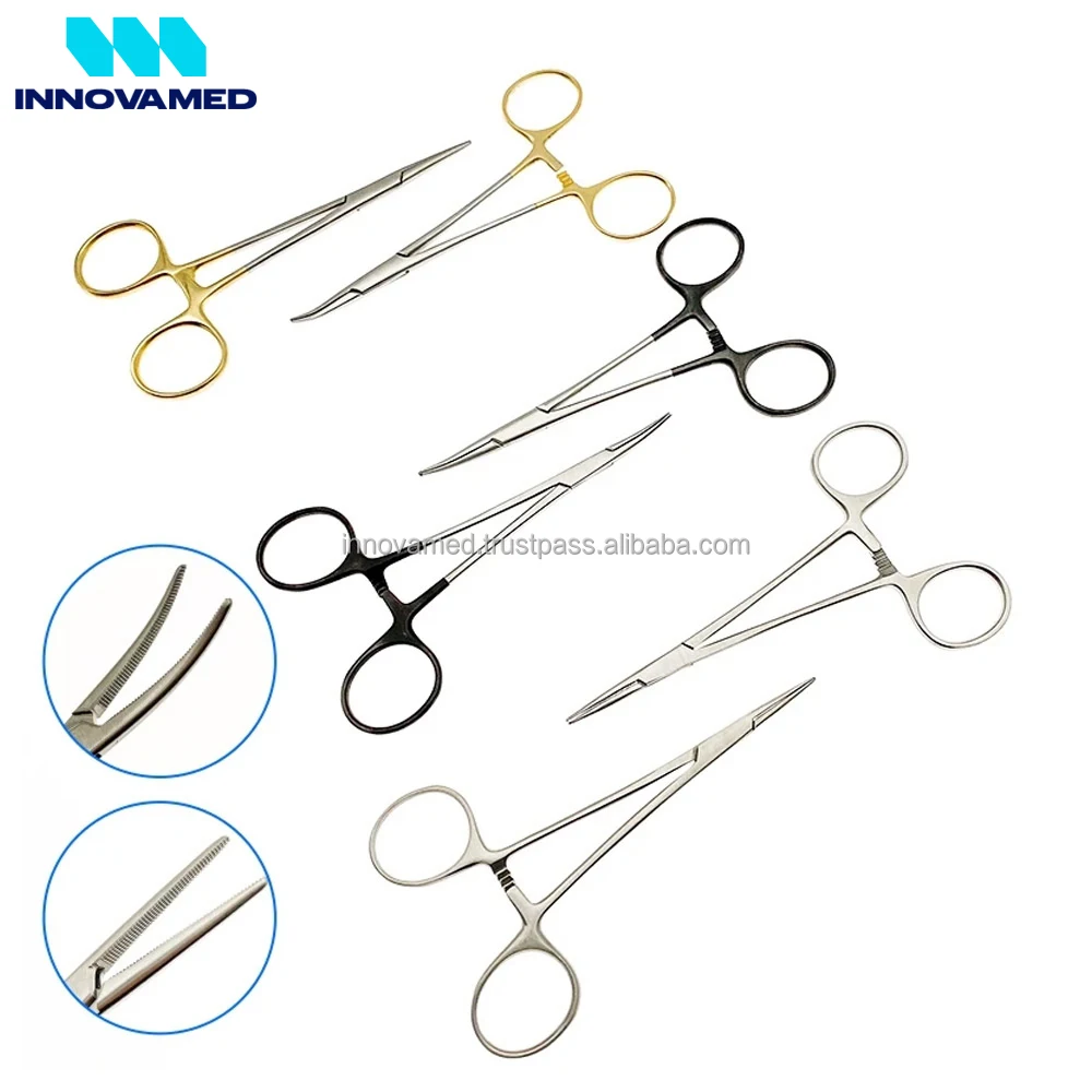 Surgical Hemostatic Kelly Clamp Forceps Artery Holding Locking Hemostat ...