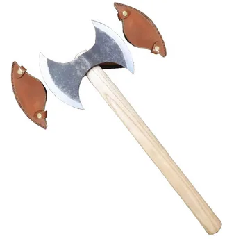 Custom Hand Forged Viking Double-bladed Battle Axe,Medieval Double Bit ...