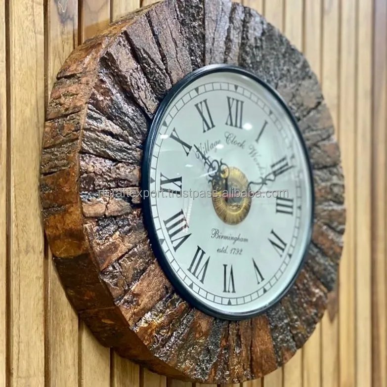 Wholesale Wooden Wall Clock Luxury Design Antique Set Modern Acacia ...