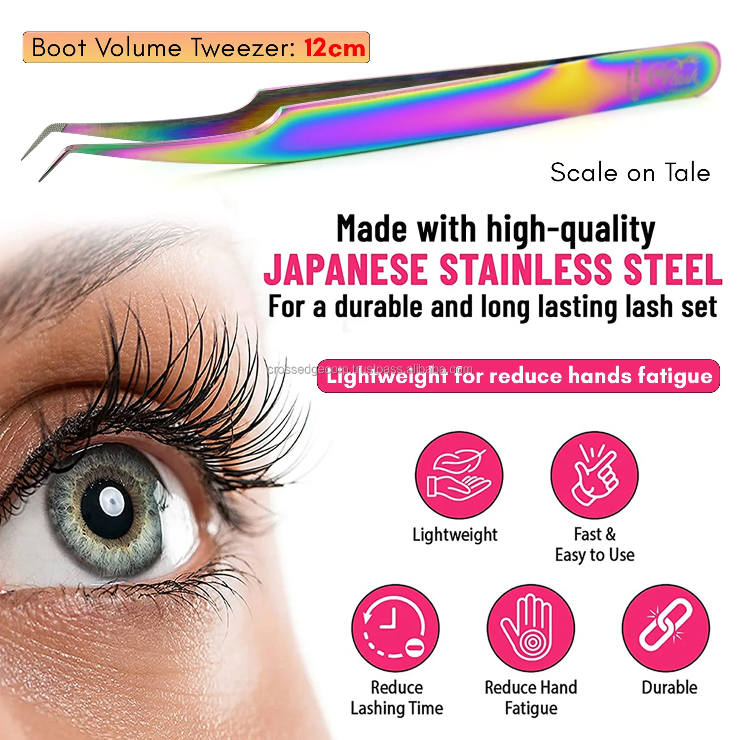 Fiber Tip Lash Tweezers Extensions Precision Fiber Tip Grip Mega Volume ...