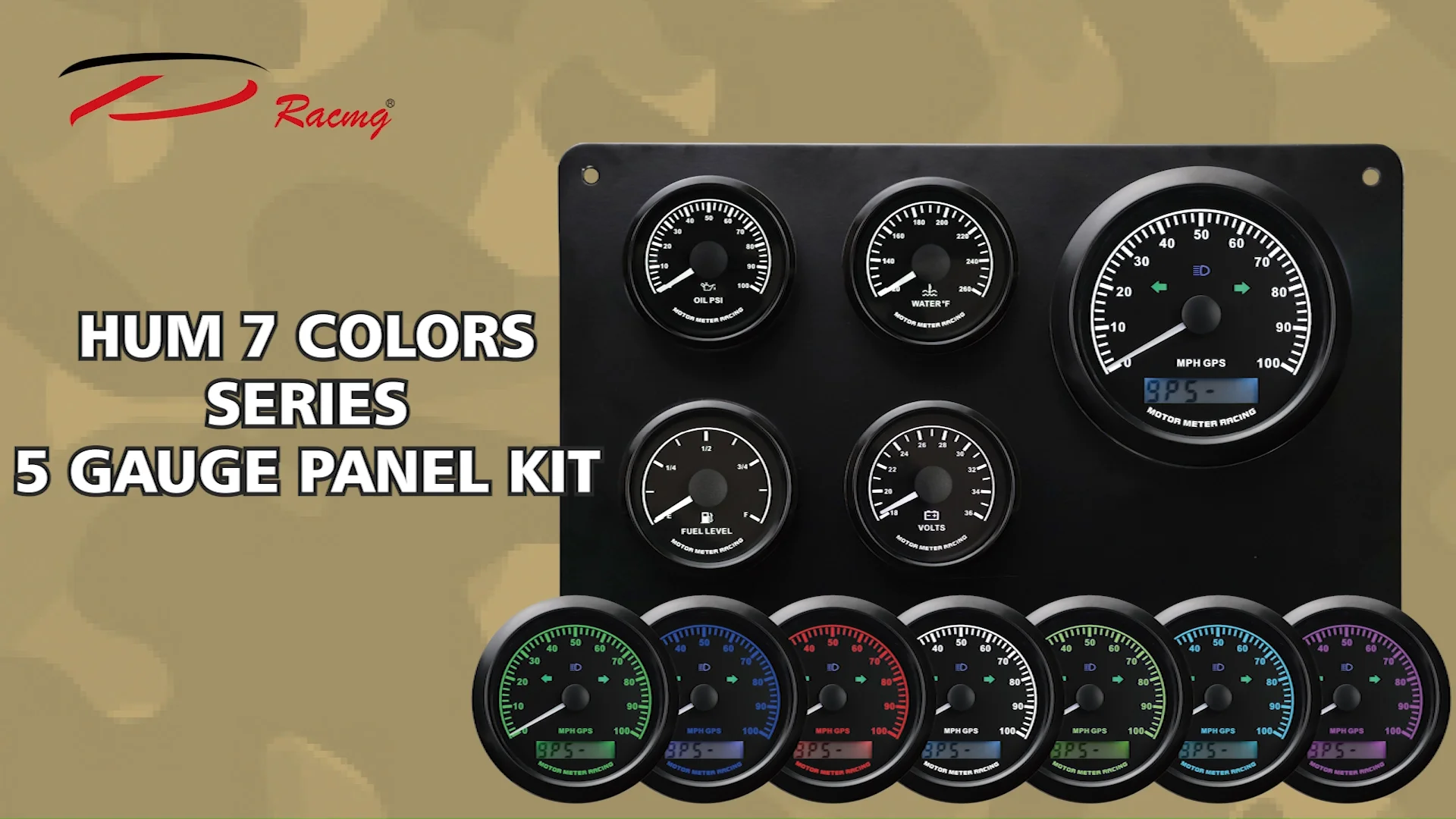 85mm 52mm Electrical Speedometer Oil Pressure Water Temp Fuel Level ...