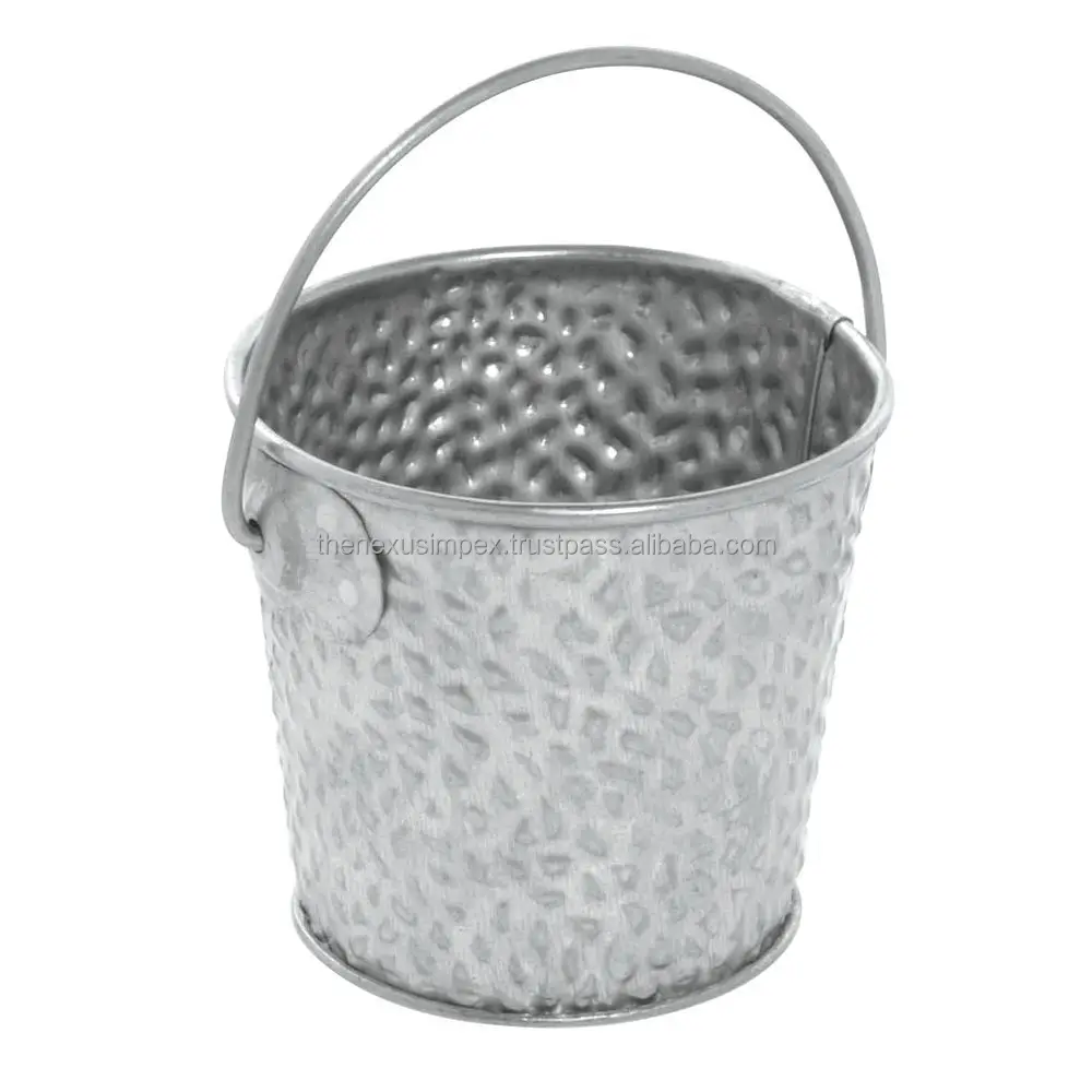 Galvanized Hanging Bucket In Rustic Finished New Galvanized Pots And ...