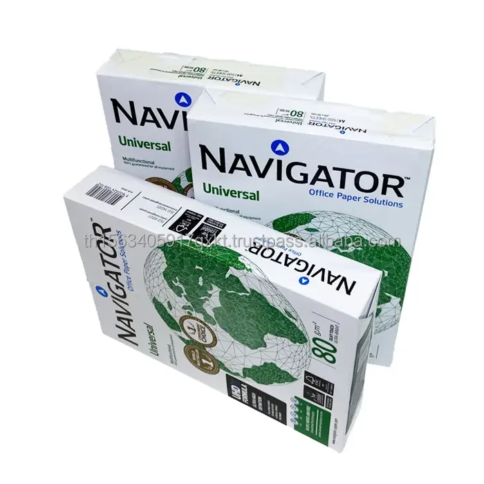 White Navigator A4 Copier Paper / Laser A4 Size Paper Copy Paper 80 Gsm ...