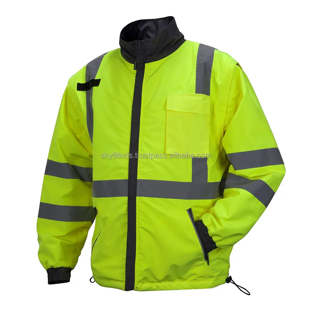 Professional Safety Hi Vis Safety Jacket Reflective Waterproof Rain ...