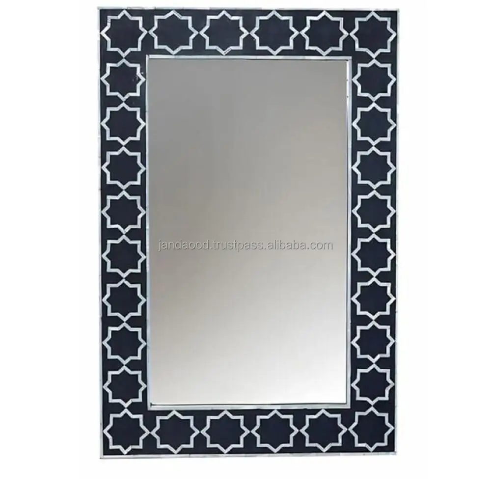 High Quality Handmade Retangular Bone Inlay Mirror Frame Living Room ...