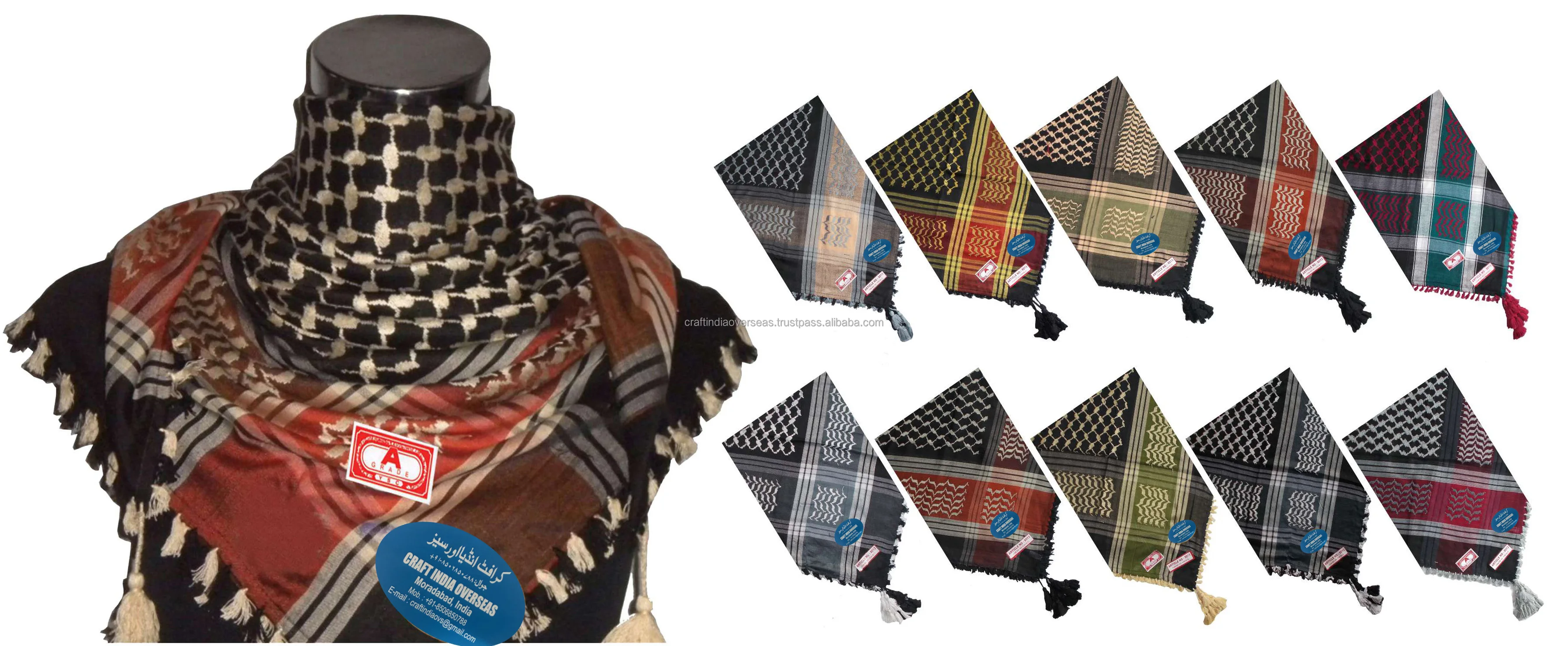 Shop Premium Shemagh Arafat Yashmagh Keffiah Shawls