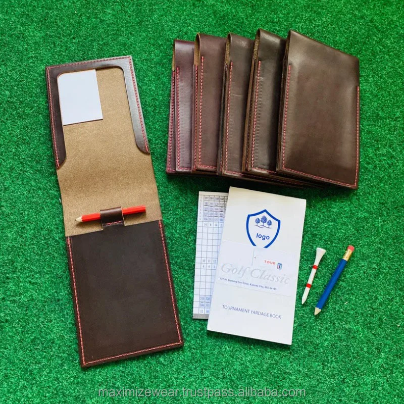 Custom Personalized Logo Leather Score Card With Hook Ball Marker ...
