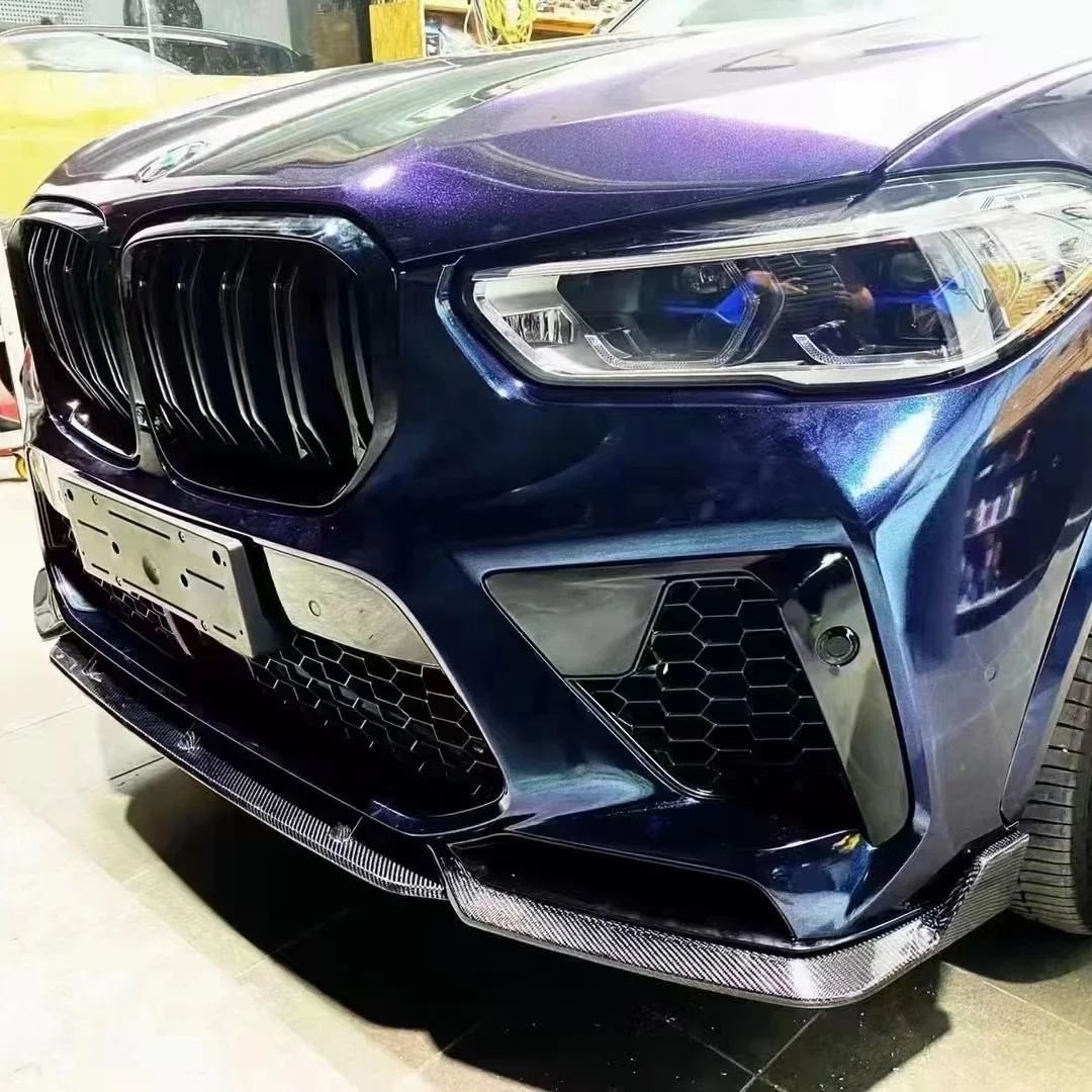 For Bmw X5m F95 Carbon Bumper Front Lip Chin Spoiler Front Splitter ...