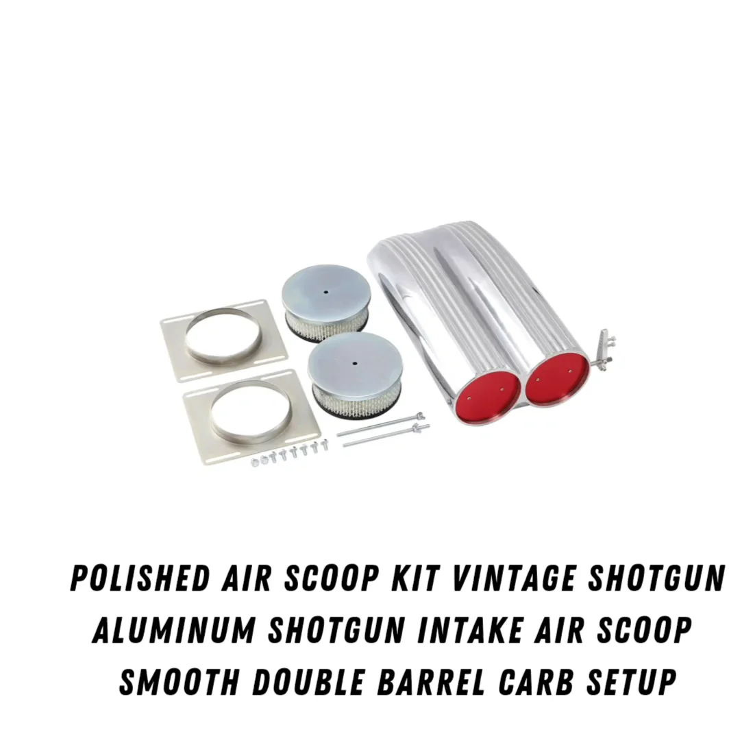 Aluminum Shotgun Double Barrel Intake Hood Scoop Full Finned Dual Carb ...