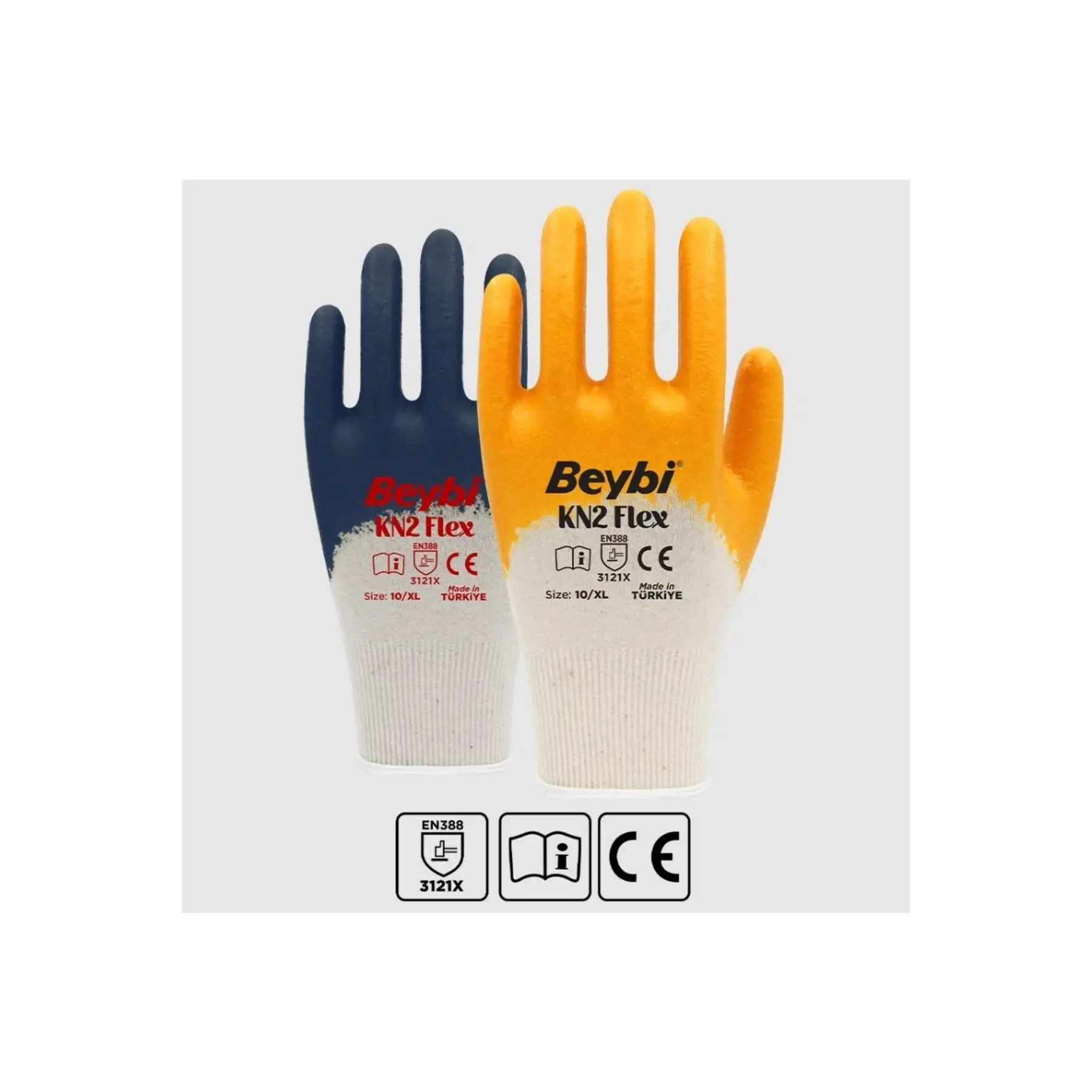 Kn2 Flex Yellow Nitrile Construction Work Gloves - Buy Yellow Nitrile ...