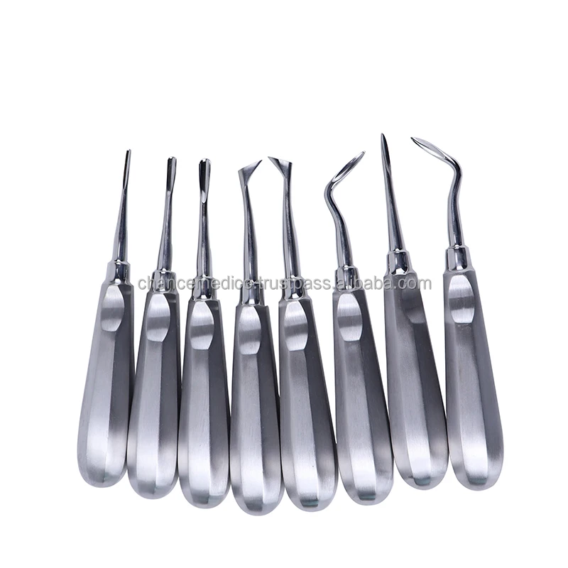 Dental Instruments Stainless Steel Luxating Lift Elevator Curved Root Tooth Extraction Dental ...