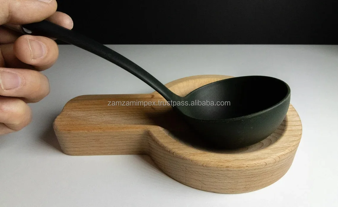 Handmade Wood Spoon Rest Kitchen Decor Tool Vintage Spoon Dish Kitchen ...