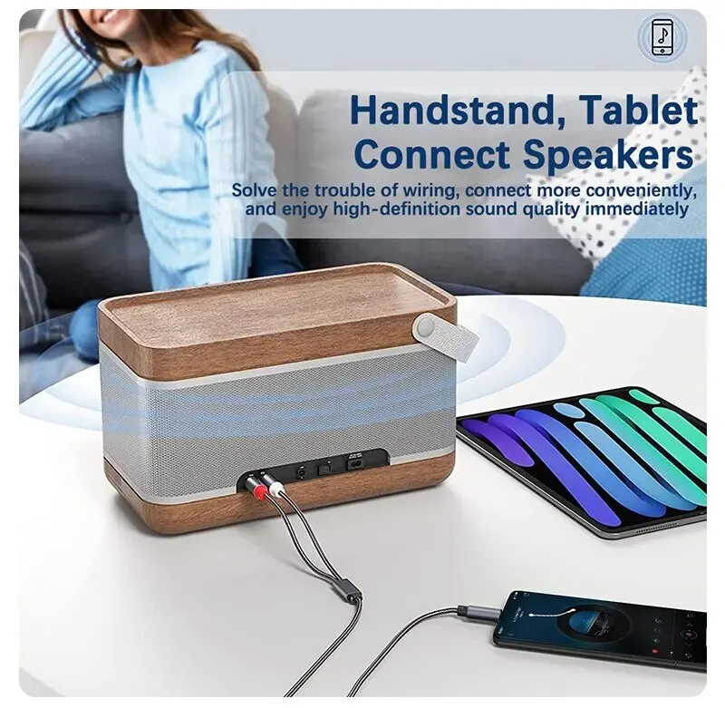 3.5mm Jack To 2 Rca Stereo Braided Audio Adapter Grey 1.2m One Minute ...