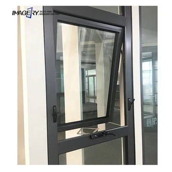 American Style Double Awning Aluminum Louver Window Manual Crank Out ...