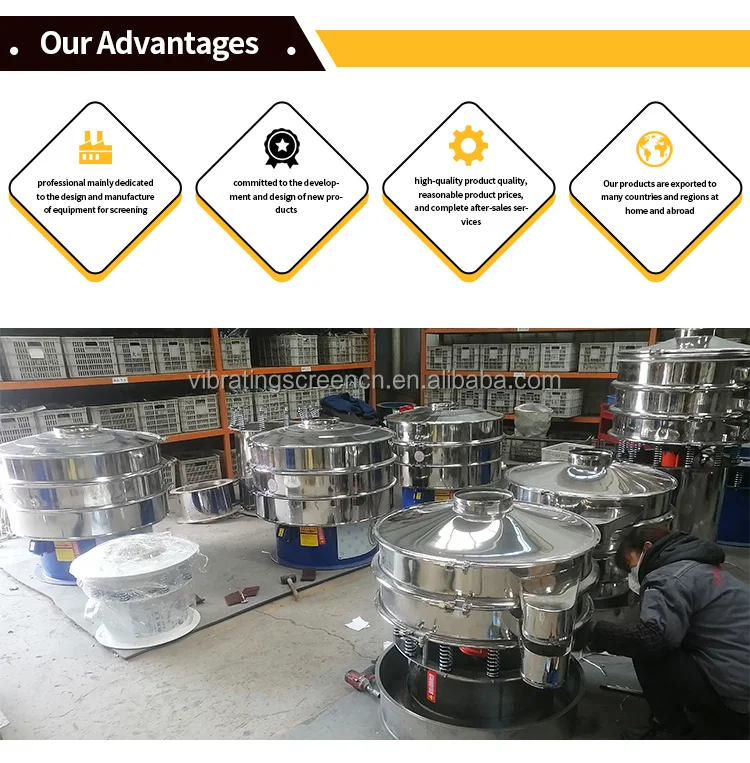 Juice Rotary Vibrating Sieve Sieving Separator Soybean Milk Vibration ...