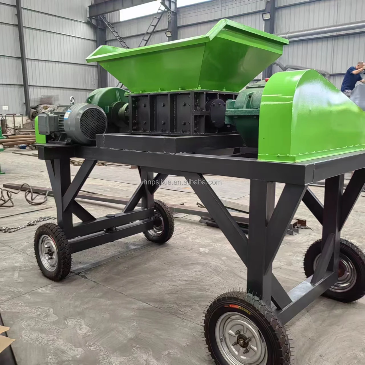 Single Power Mini Shredder Straw Briquette Crusher Mobile Diesel ...