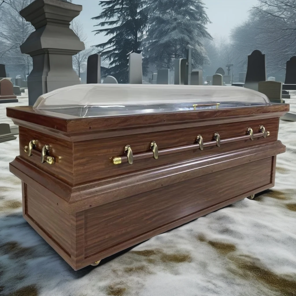 Electric Luxury Funeral Coffin With Door Opening Type For Outdoor Use ...