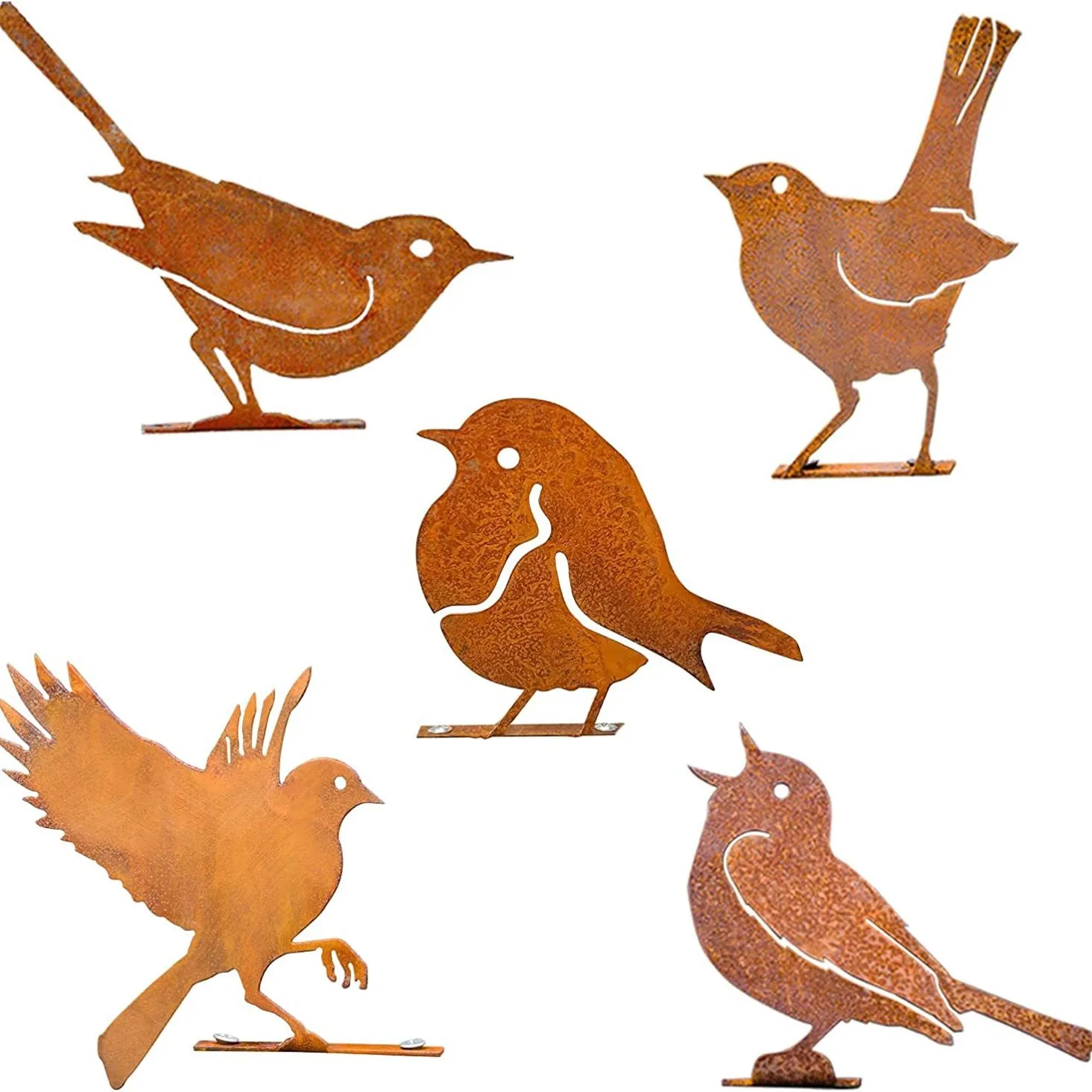 Custom Outdoor Garden Laser Cut Rusty Metal Birds/bird Garden ...