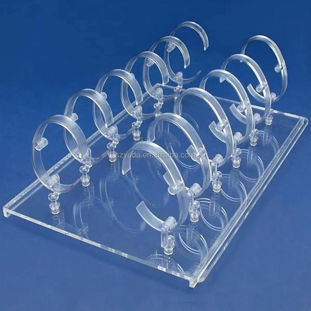 Led Lighted Rotating Acrylic Wrist Watch Display Store Showcase Free ...