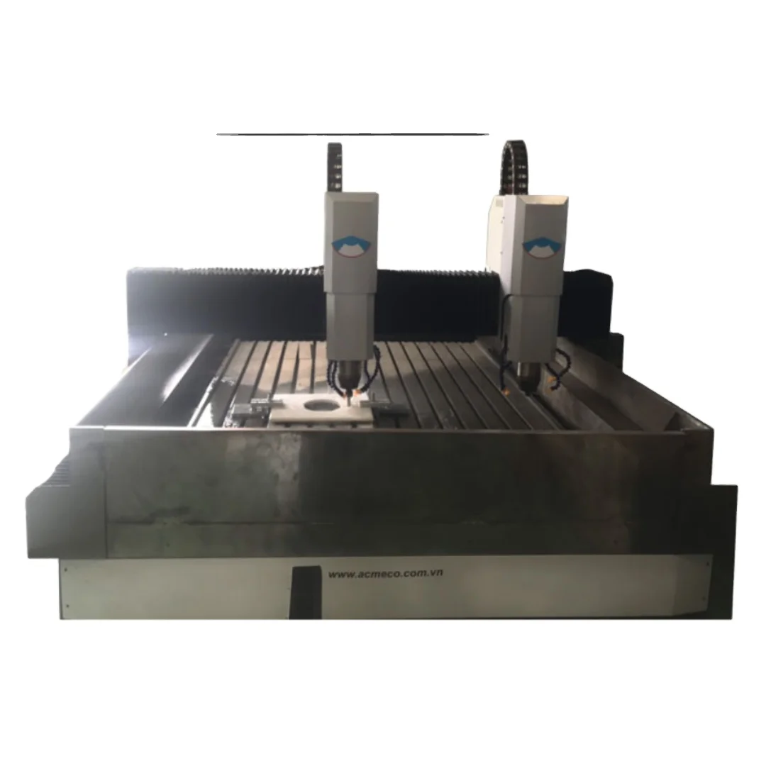 Stone Marble Granite Double Head Stone Engraving Machine Cnc Router ...
