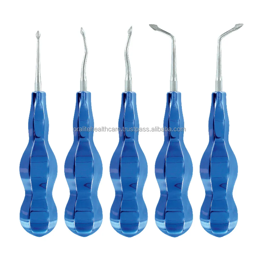 Atraumatic Extraction Elevator Kit 5pc - Blue Line Luxation Diamond ...