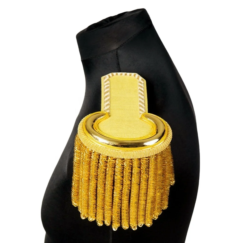 OEM Imperial Epaulettes Gold Bullion Fringe and Braid Wholesale Gold ...