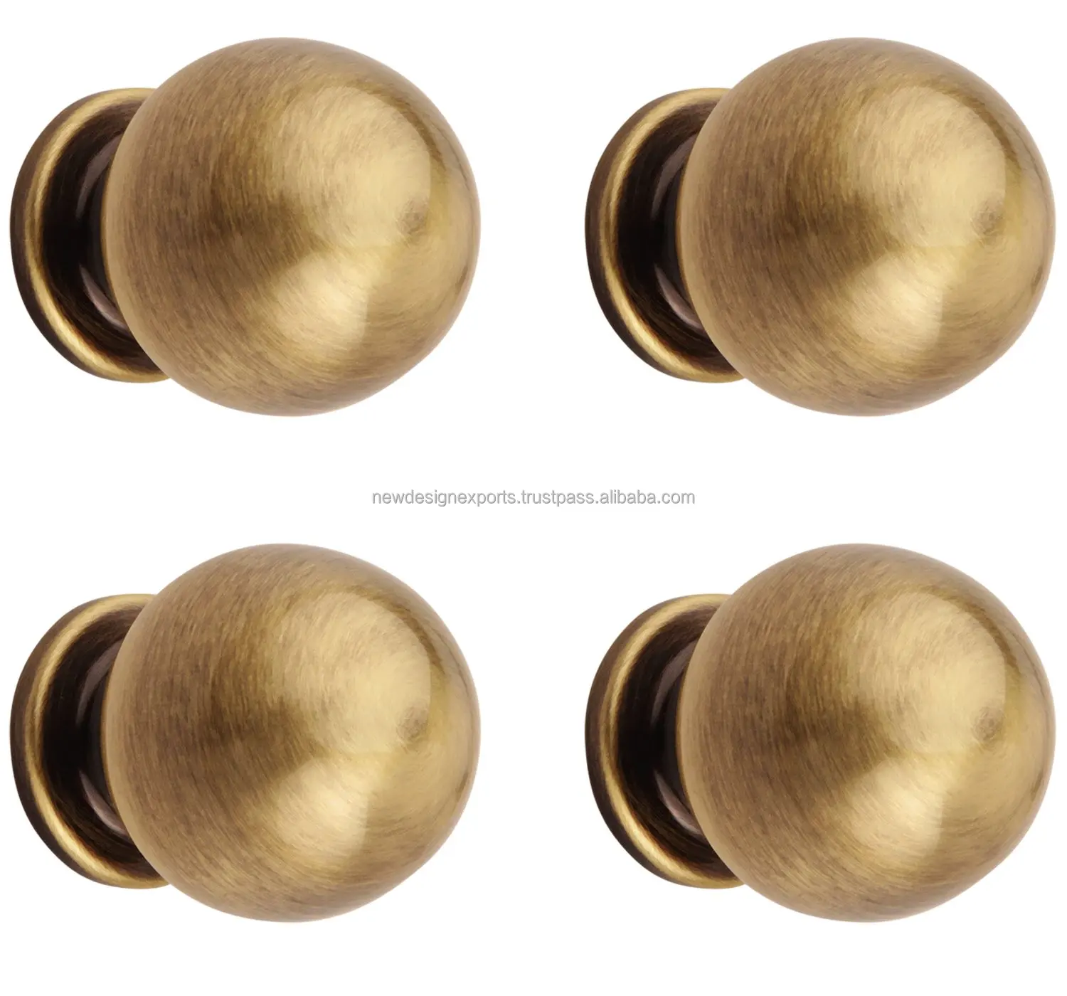 Antique Brass Ball Shaped Cabinet Drawers - Durable & Stylish
