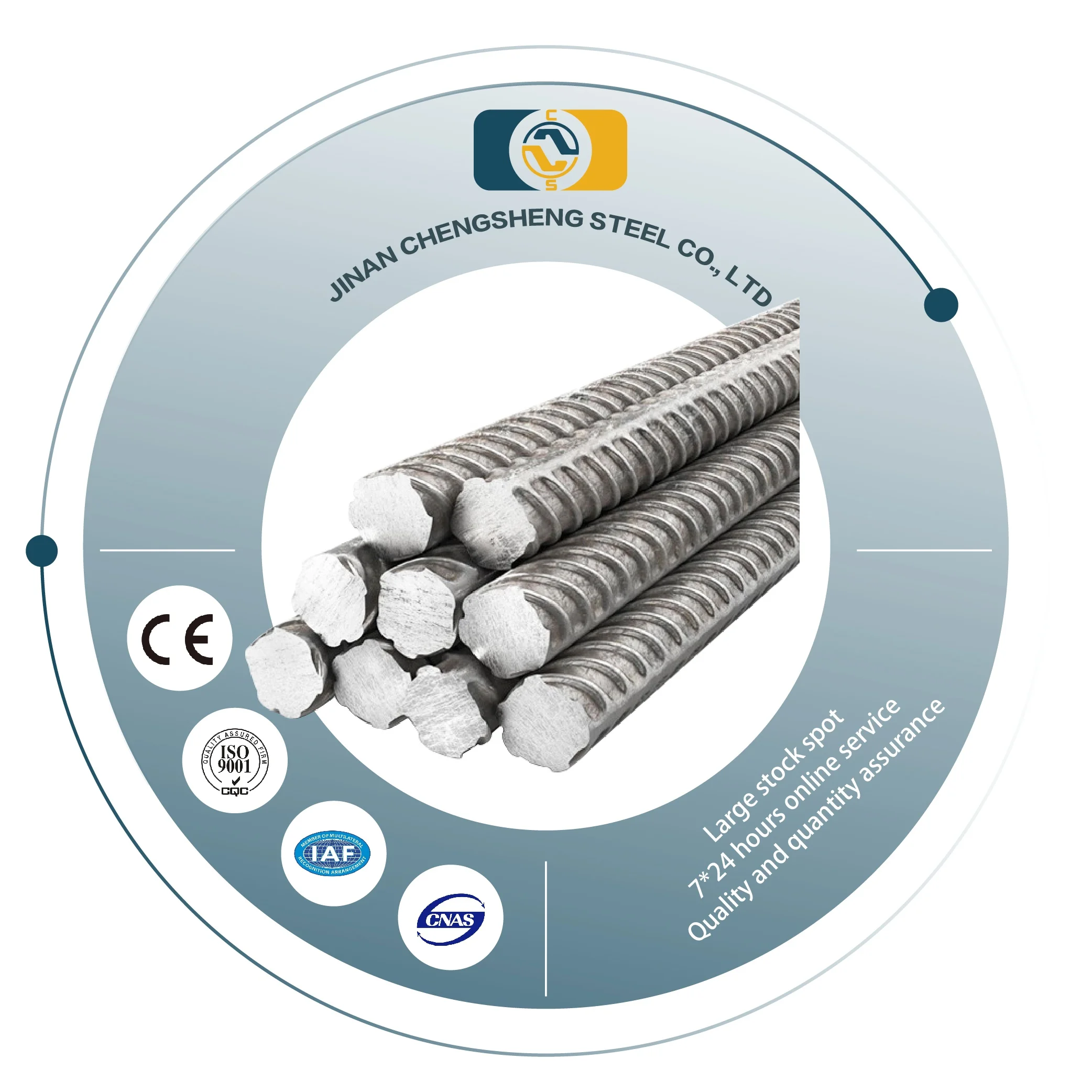 ASTM a615 concrete reinforcement for building, iron bar and threaded ...