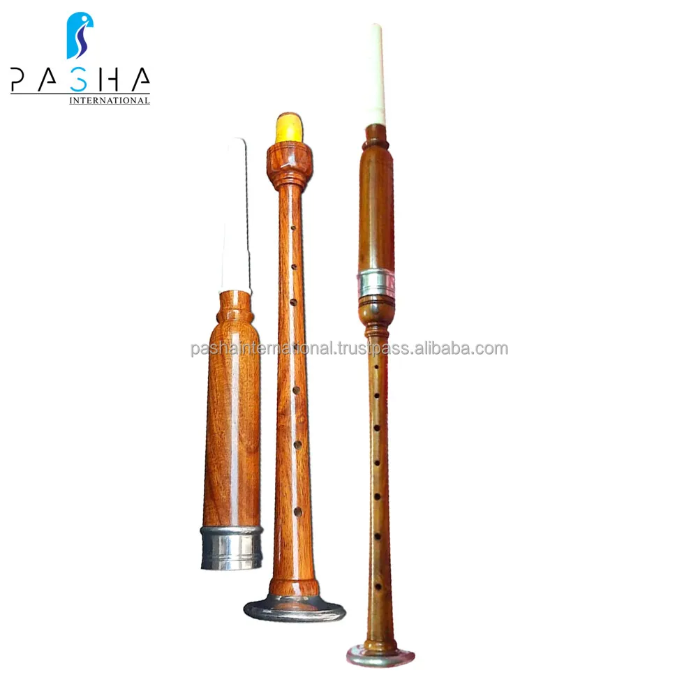 Great Highland Scottish Bagpipe Practice Chanter Natural With Silver ...