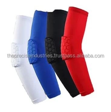 Blank White Color Stretch Elasticity Sleeves Arms Pads Guards Match ...