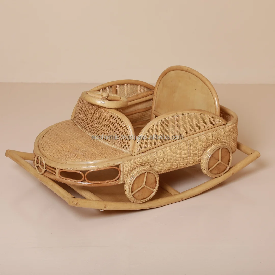 Big size baby ride on rattan swing rocker cars cute rocking car ride-on ...
