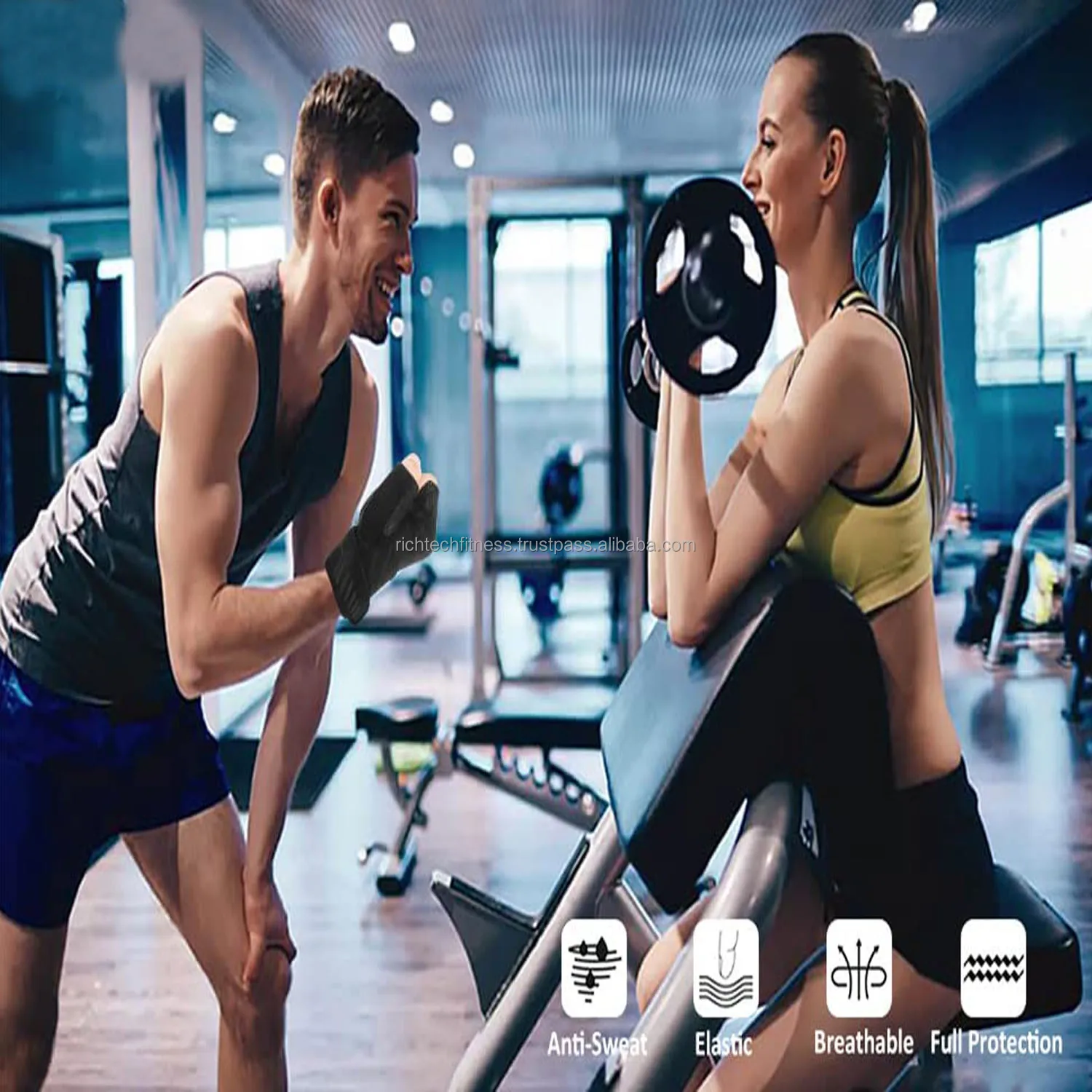 Weightlifting Workout Gloves With Wrist Support Custom Fitness Weight ...