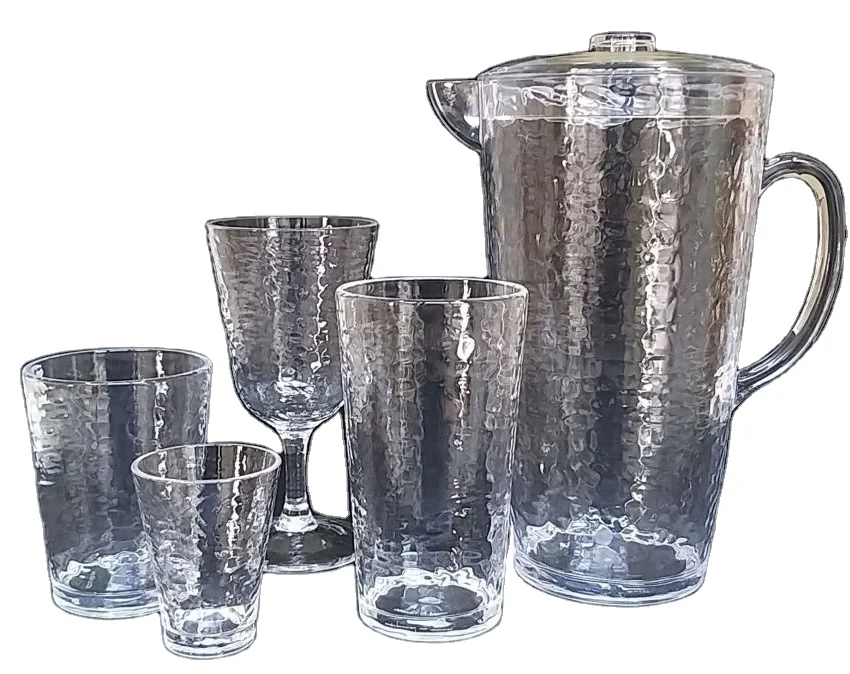Real Glass Design Acrylic Plastic Water Set| Alibaba.com