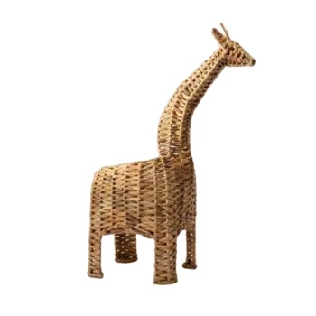 Giraffe Woven Storage Basket Rattan Handmade Decorative Basket Giraffe ...