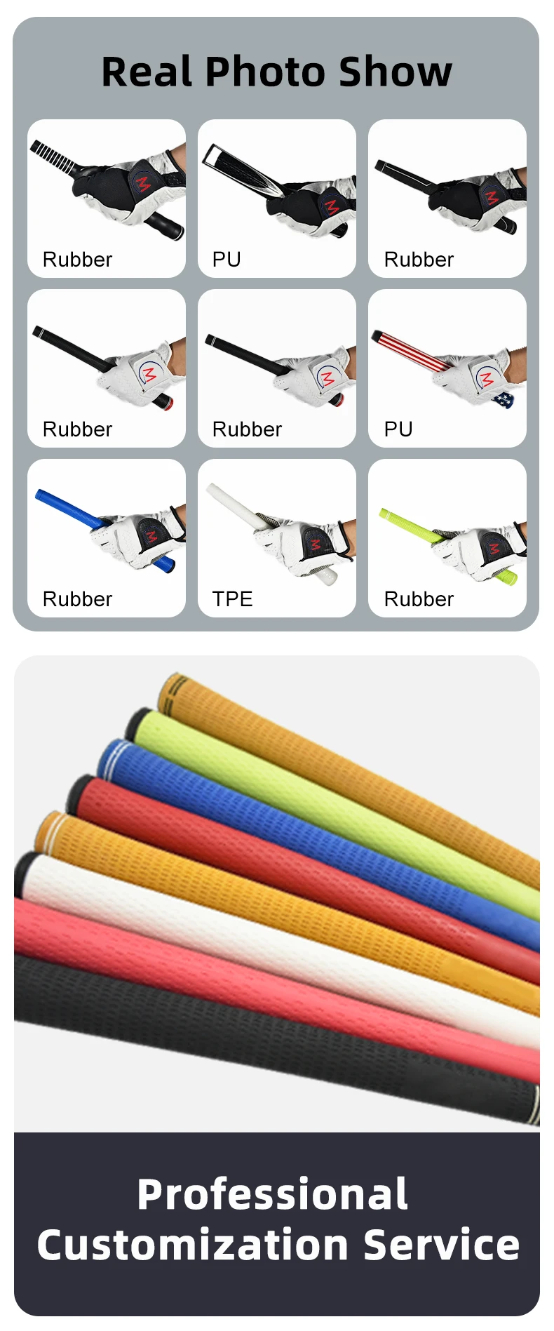 Cartoon Pattern Rubber Golf Grip Premium Golf Grip Custom Logo Rubber ...