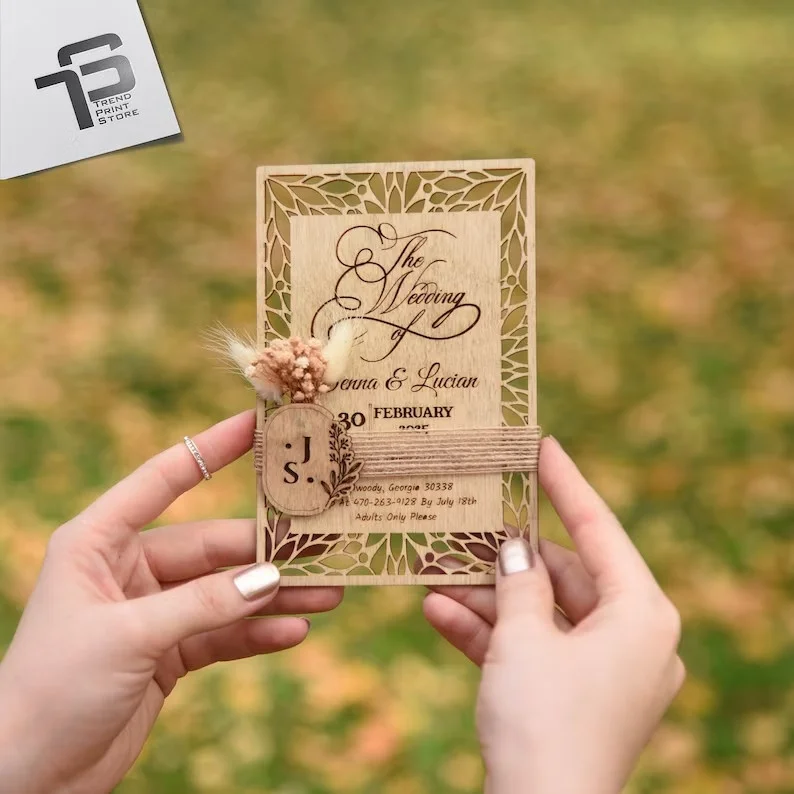 Unique Wedding Invitations - Handmade Wooden Invitations