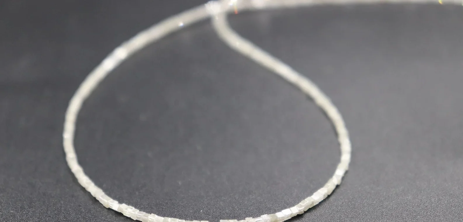 White Diamond Box Shaped Strands For Jewelry Making Faceted Beads ...