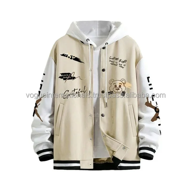 Custom Street Wear Tops Patchwork Style Men Baseball Jacket New Design ...