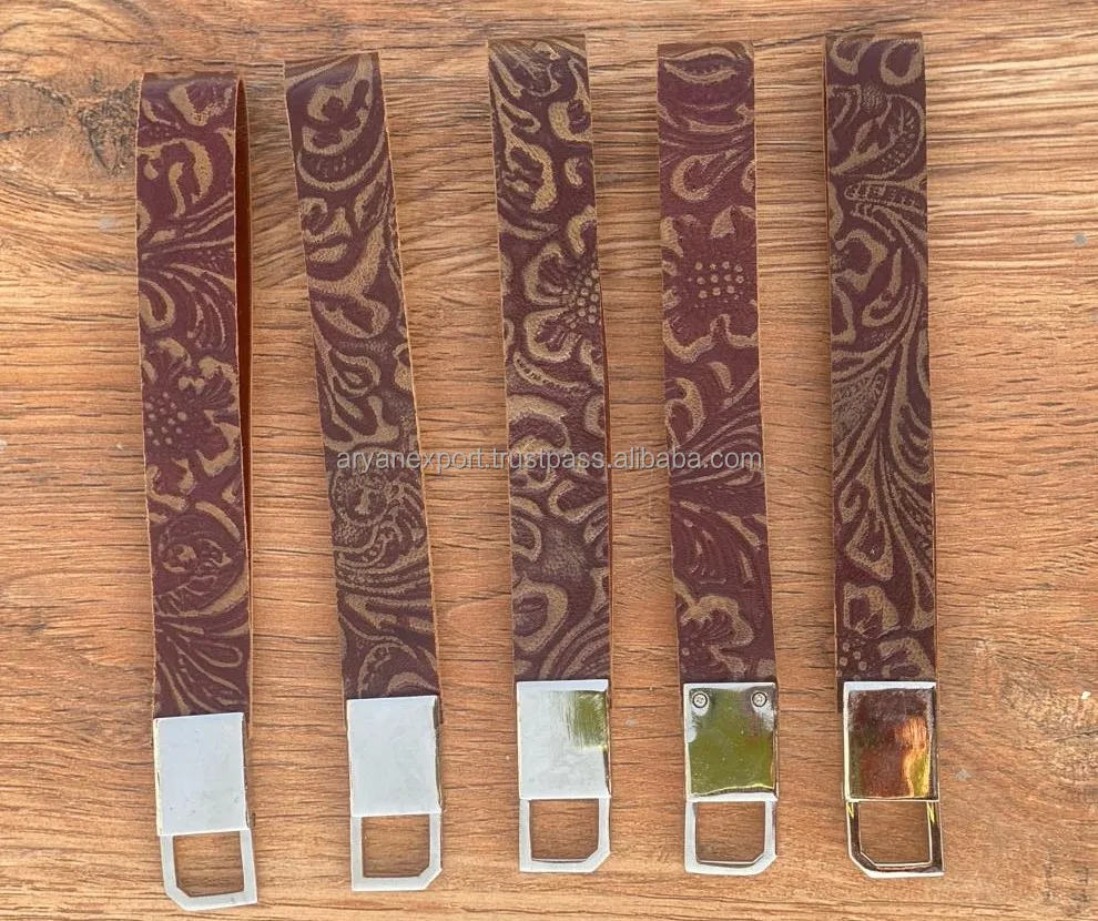 New Real Handmade Western Stylish Embossed Leather Wrist Holder ...