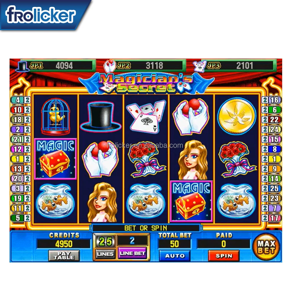 Popular Magician's Secret Coin Operated Game Machine Video Game Board ...