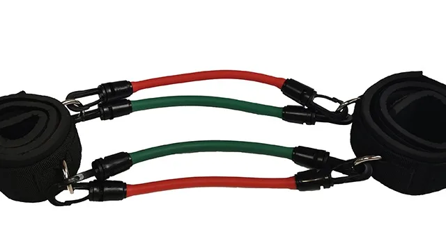 Leg Resistance Exercise Band Heavy Duty Tube With Padded Ankle Cuffs ...