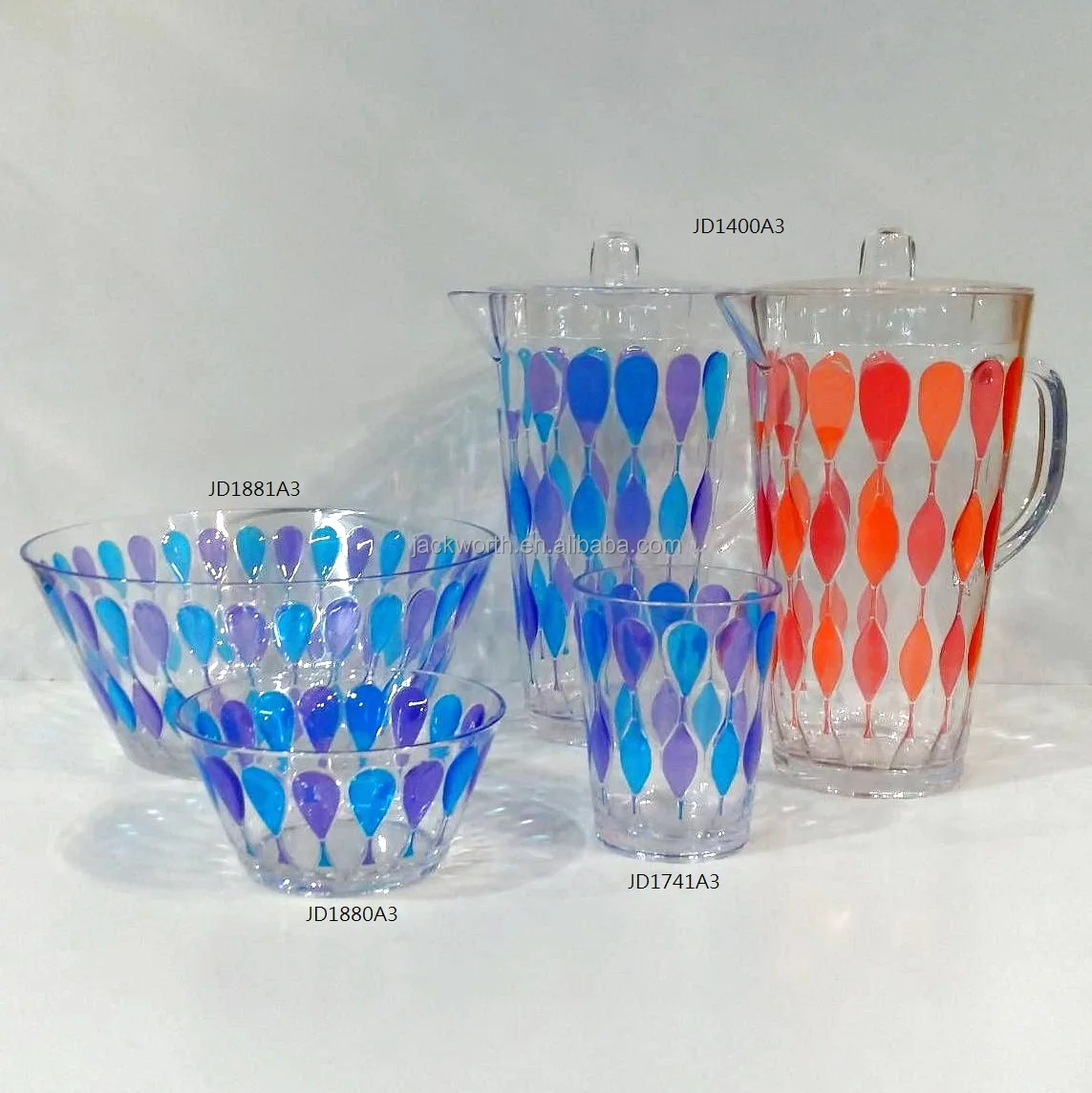 Venus Design Acrylic Plastic Jug and Tumbler - Carafe Plastique Design
