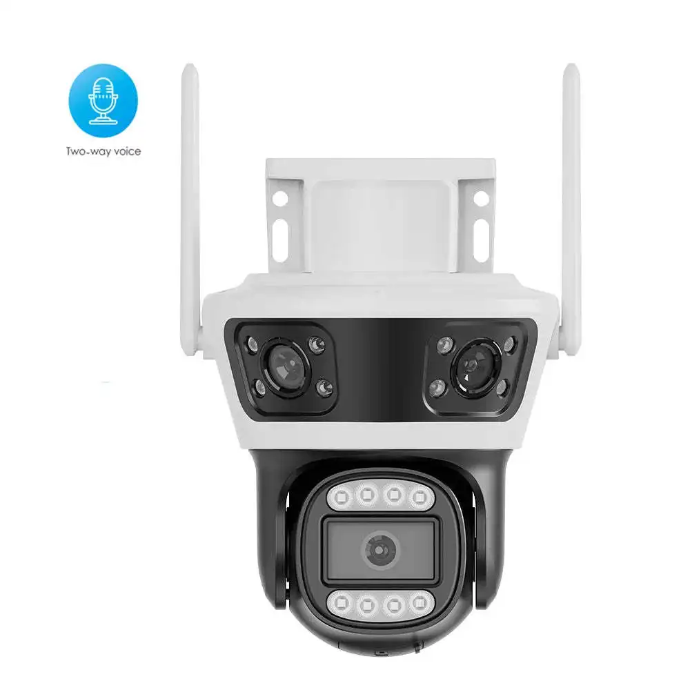 Wireless IP Network Camera HD Fixed Focus Three Screen Mini Home Multi ...