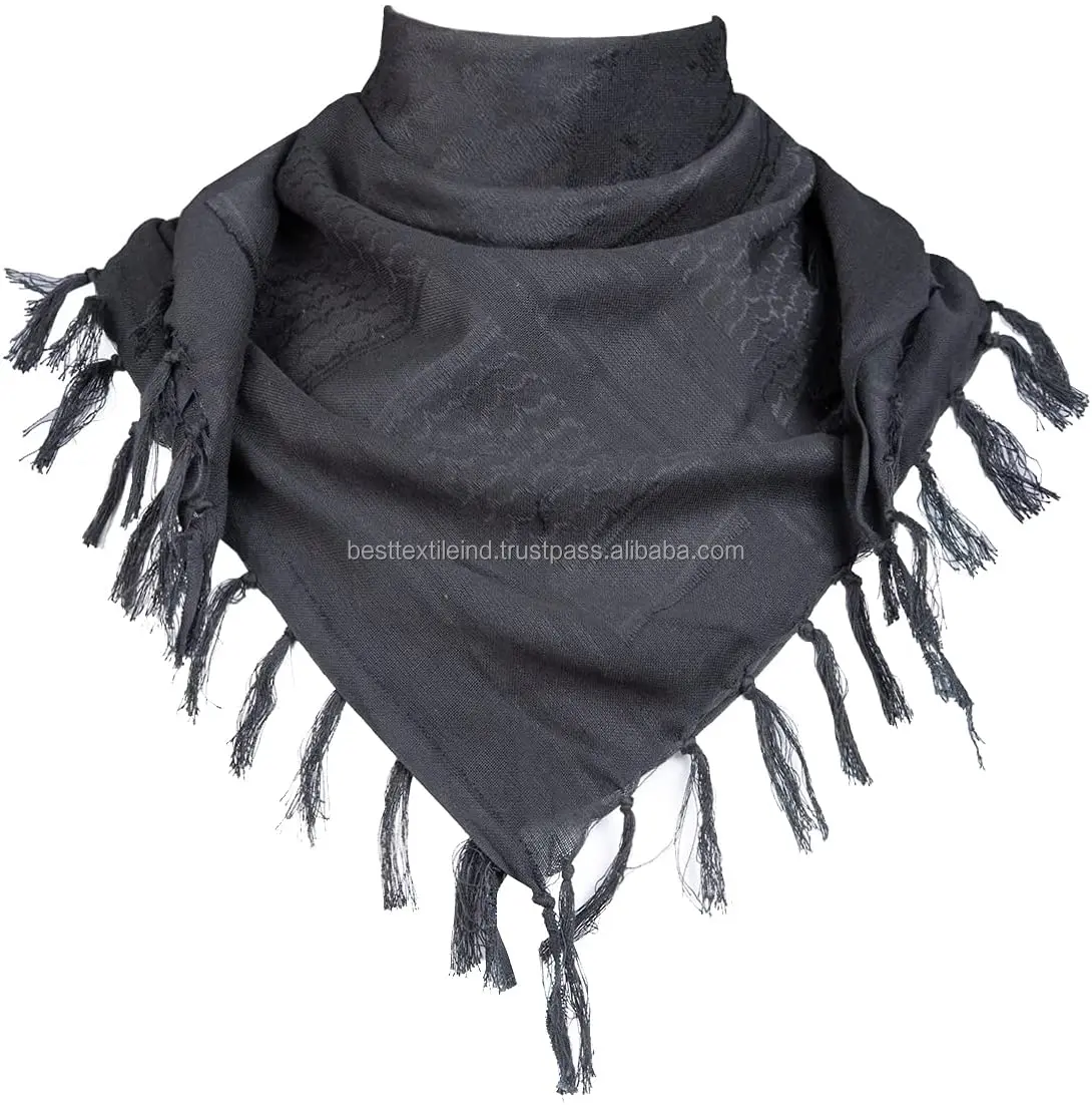 100% Cotton Shemagh New Tactical Keffiyeh Desert Head Neck Scarf ...