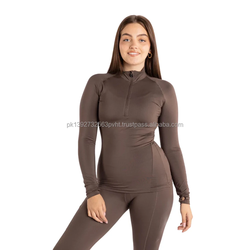 Horse Riding Base Layers Quick Dry Women Long Sleeve Shirt Equestrian ...