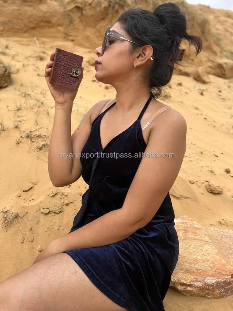 New Real Hand Tooled Embossed Leather Bronze Clasp Lock Journals Boho ...