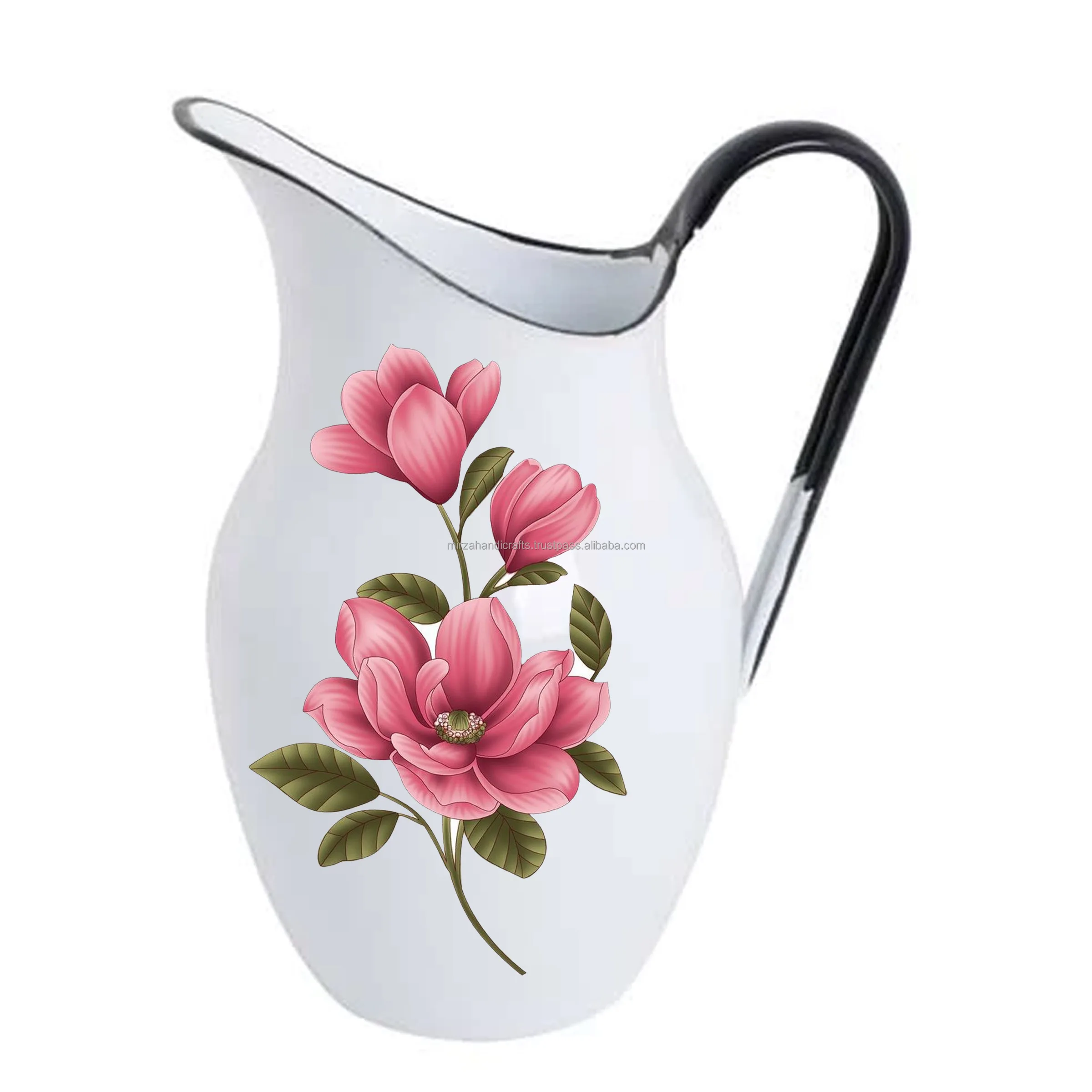 Metal Pitcher Vase Custom Texture Finished Water Pitcher with Large ...