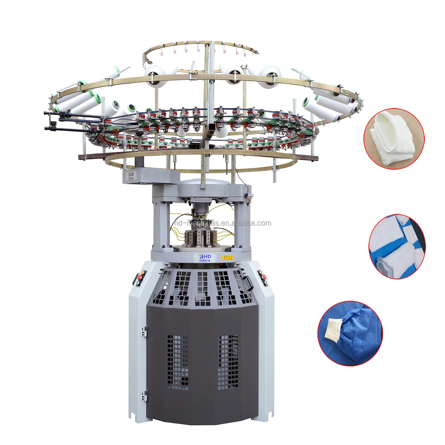 Circular Rib Knitting Machine With Lacry For Surgical Gown Cuff - Buy ...
