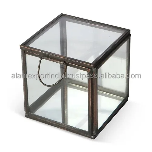 Newly Antique Brass and Glass Display Jewellery Boxes With Shelf ...