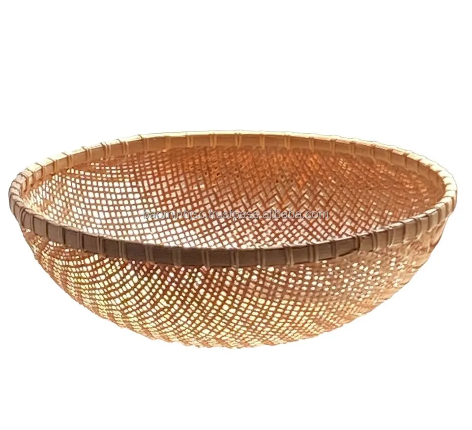 Famous in Vietnam With Rattan Winnowing Basket Bowl Large Woven Bamboo ...